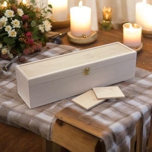 Wooden Trading Card Deck Box With Hinged Lid Box With Dividers Fits ...