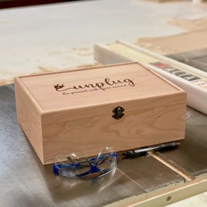 Handmade Wooden Unplug Box: Family Phone Lock-up & Charging Station - Etsy