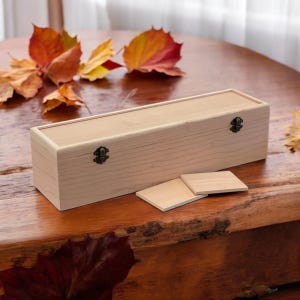 Wooden Trading Card Deck Box With Hinged Lid Box With Dividers Fits ...