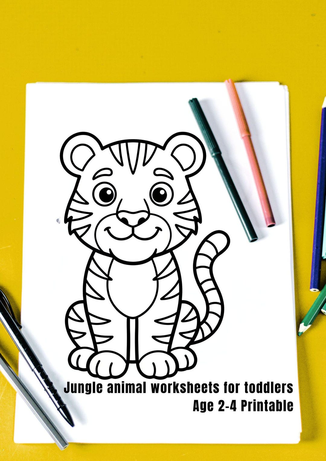 Jungle Animal Worksheets for Toddlers, Preschool Learning Pack (PDF ...
