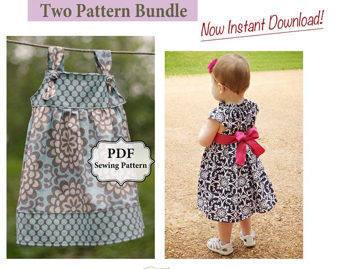 Apron Knot Dress Sewing PDF Pattern Sizes 3m Girls 8 INSTANT - Etsy Canada