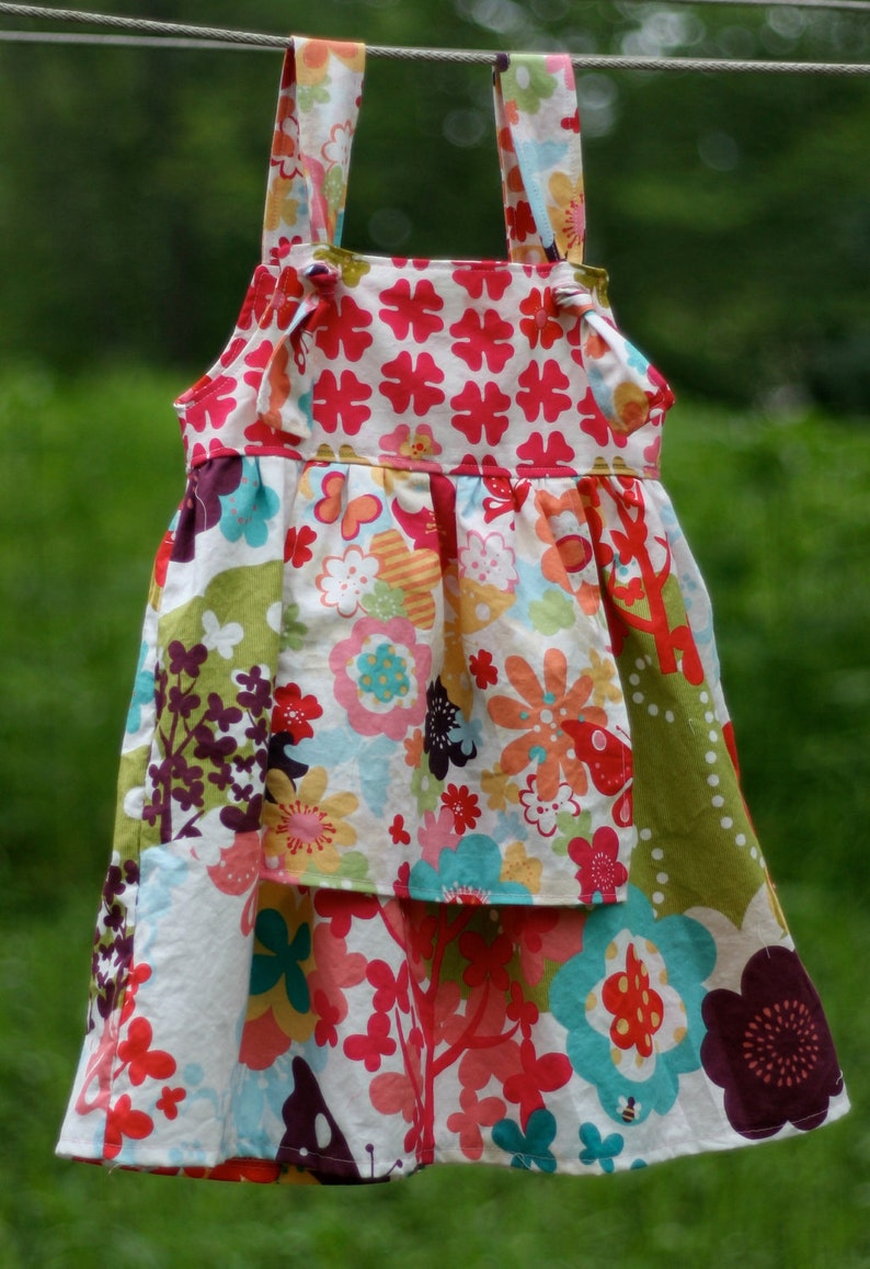 Apron Knot Dress Sewing PDF Pattern Sizes 3m Girls 8 INSTANT | Etsy