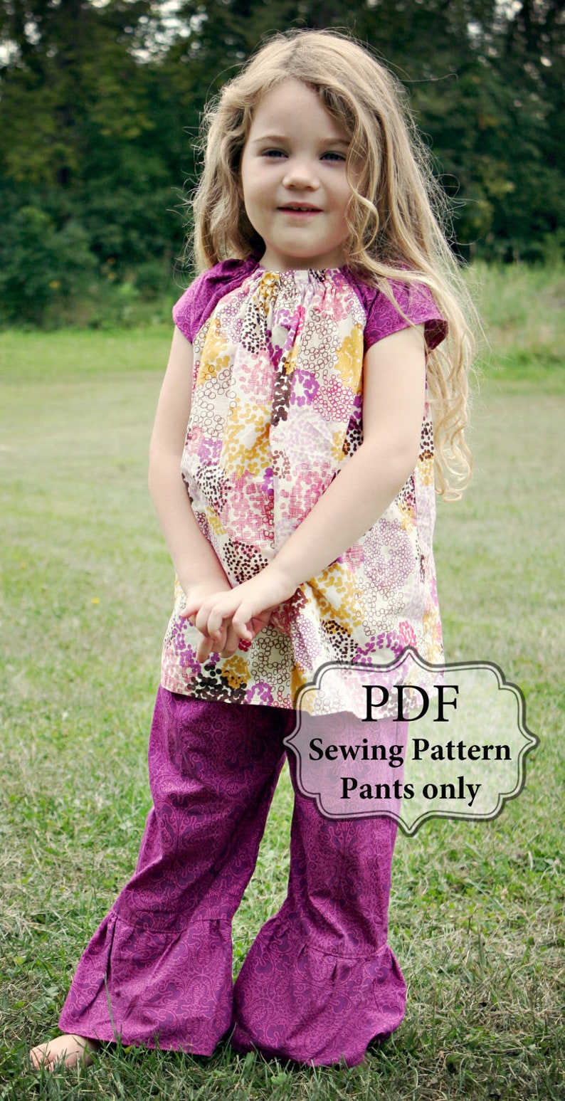 PDF Ruffle Bottom Pants Pattern Sz. 3m Girls 6 INSTANT - Etsy