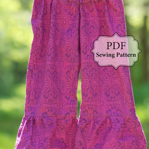 Girl Ruffle Pants - Etsy