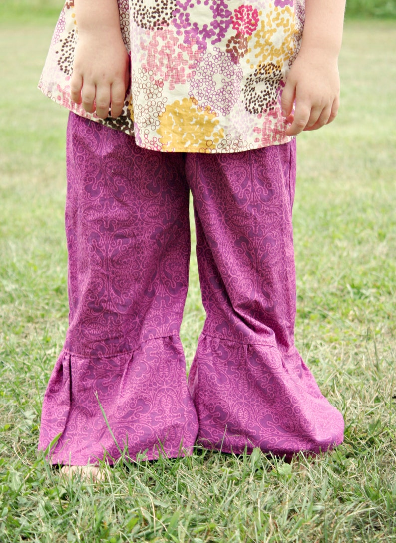 Flutter Top & Dress and Ruffle Bottom Pants PDF Two Pattern - Etsy