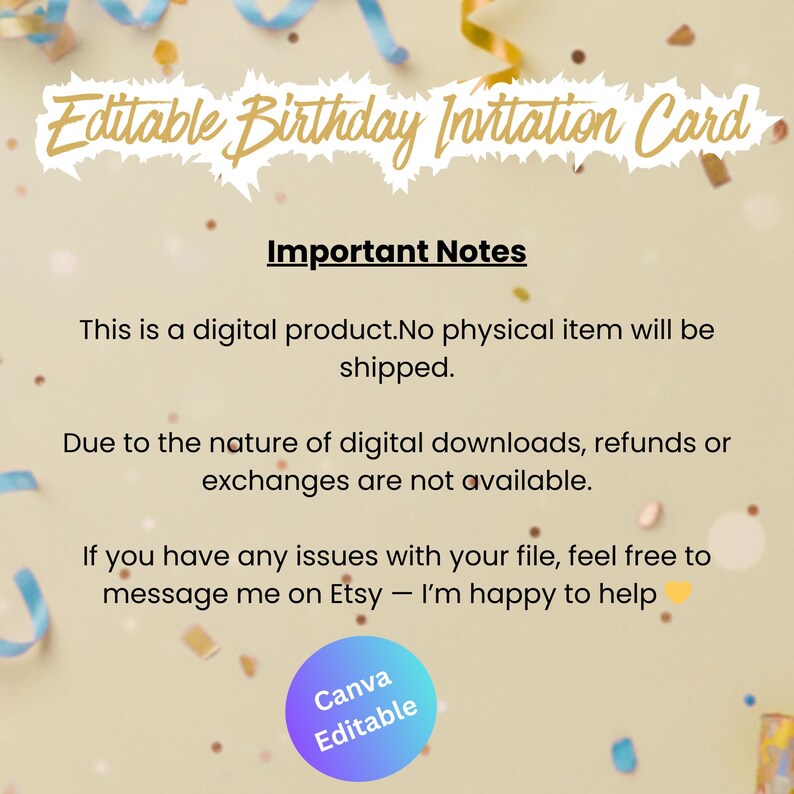 Yellow Cartoon Character Birthday Invitation Template,canva Editable ...