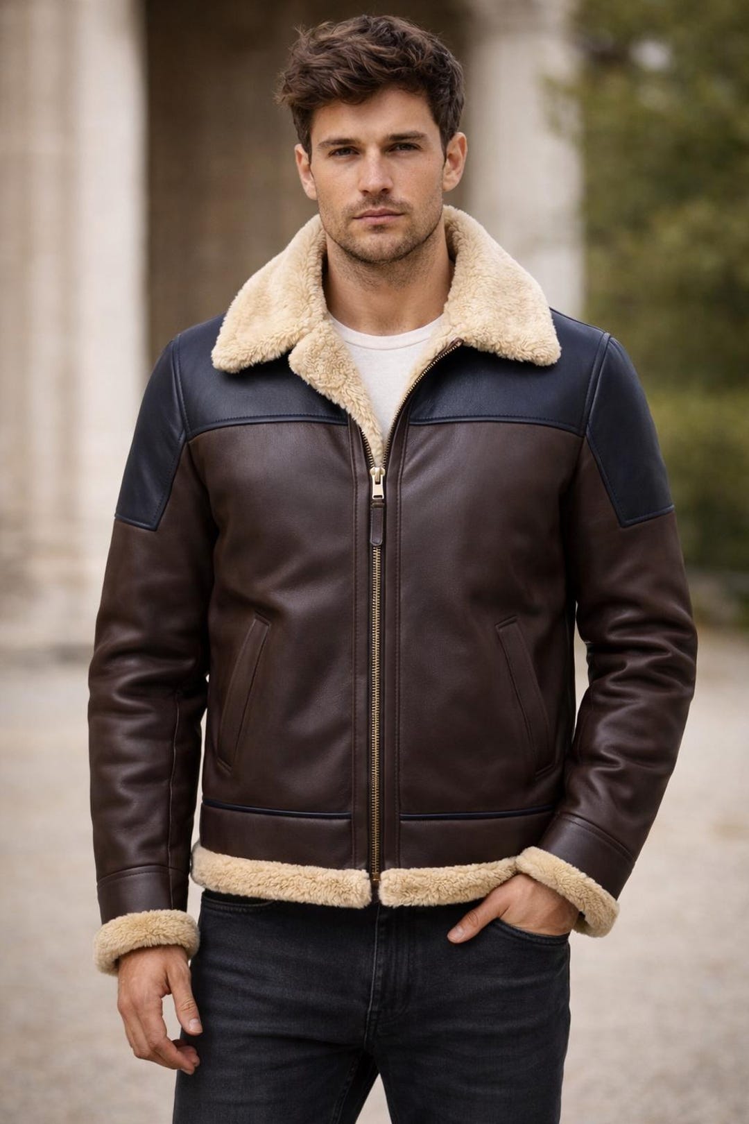 Leon Kennedy Resident Evil , Re9, Remake B2 Bomber Shearling Cosplay ...