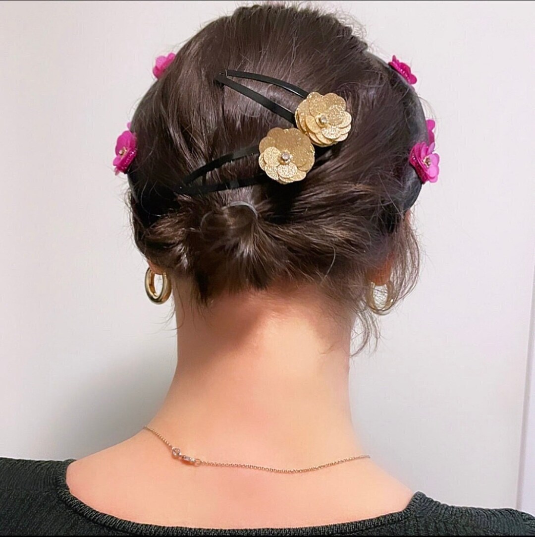 Sequin Flower Snap Clip Set, for Weddings, Parties, Evening, Special ...