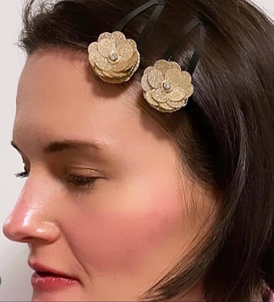 Sequin Flower Snap Clip Set, for Weddings, Parties, Evening, Special ...