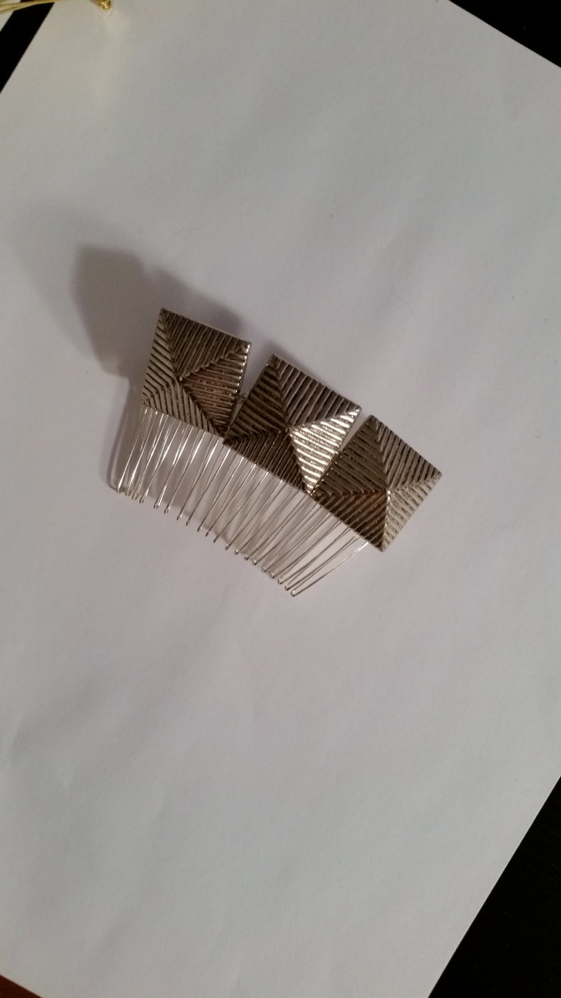 Silver Metal Pyramid Comb, for Weddings, Parties, Special Occasions - Etsy