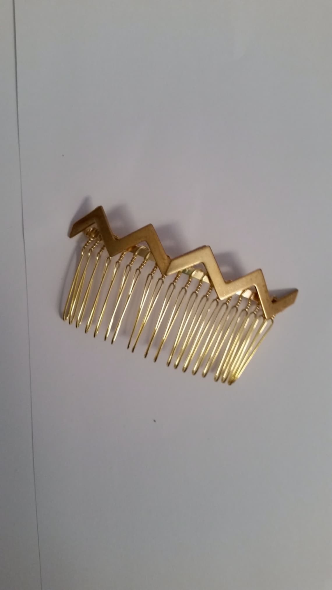 Gold Metal Zig Zag Hair Comb, for Weddings, Parties, Bridesmaid ...