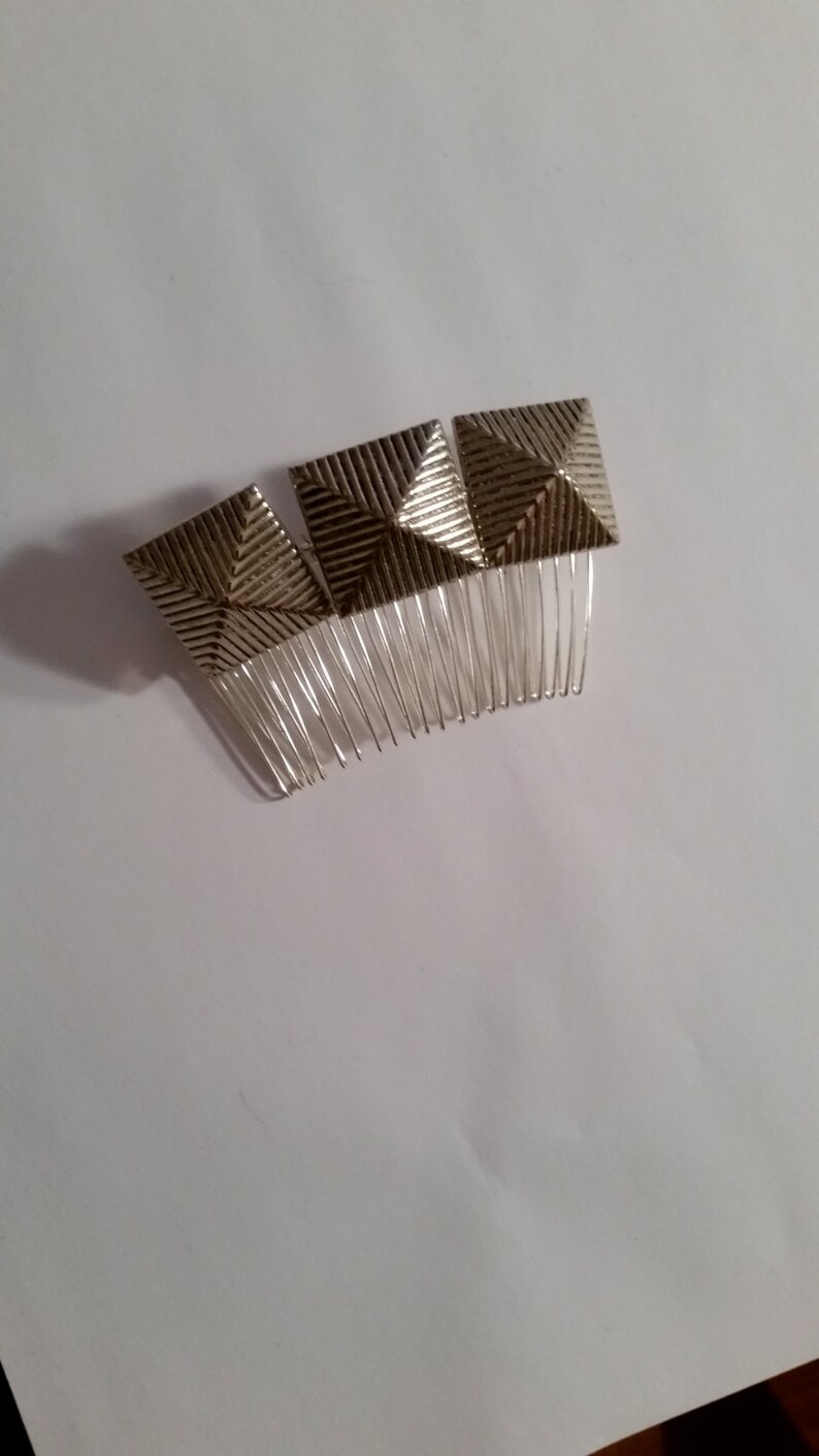 Silver Metal Pyramid Comb, for Weddings, Parties, Special Occasions - Etsy