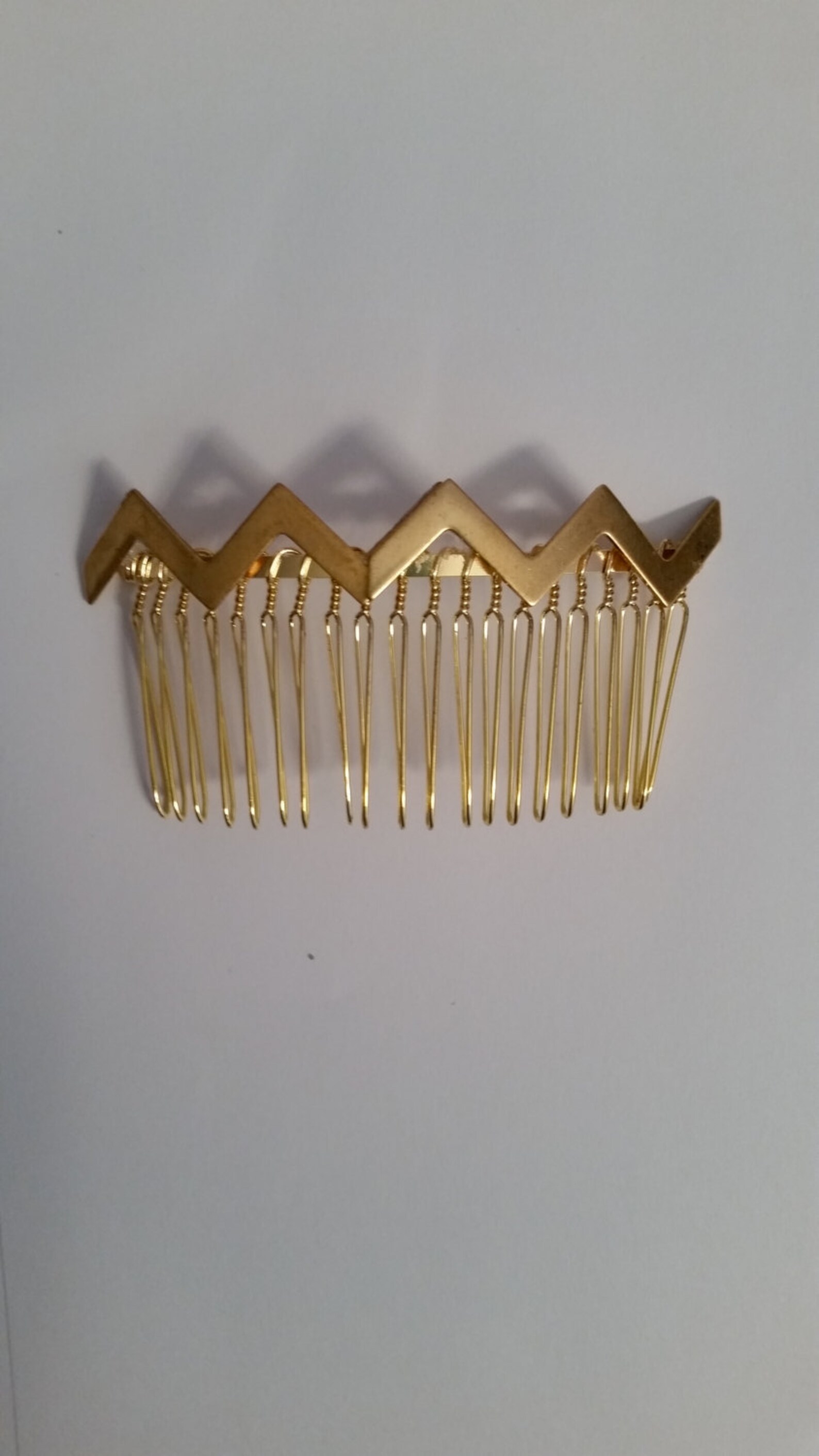 Gold Metal Zig Zag Hair Comb for Weddings Parties | Etsy