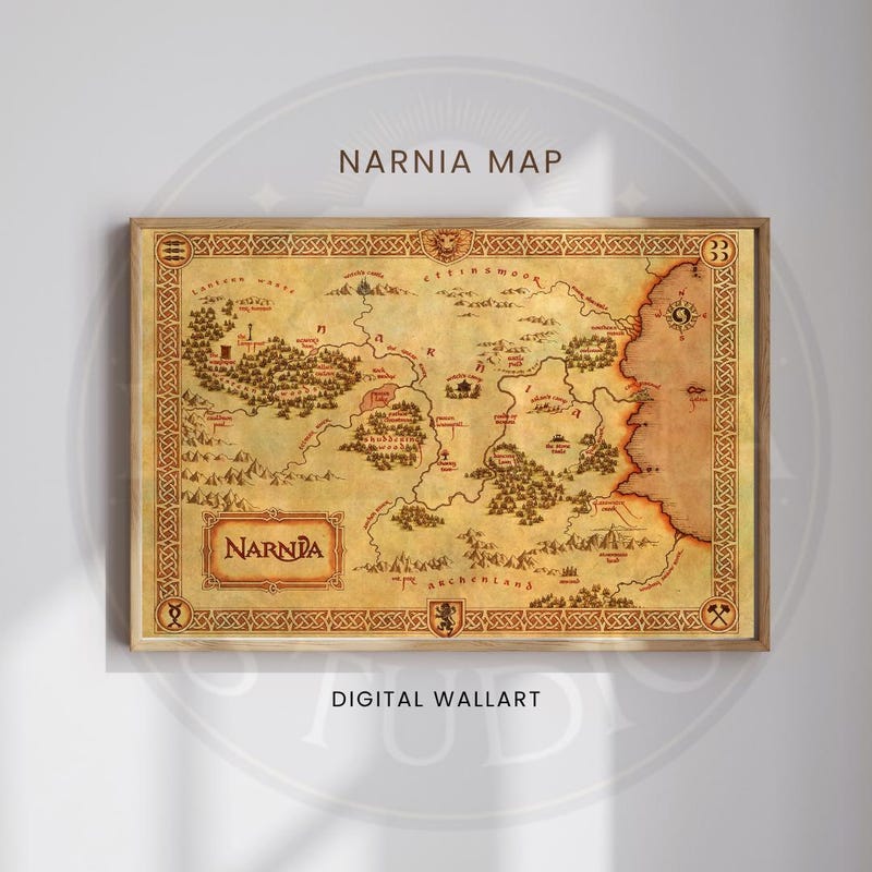 Aslan Narnia Wall Art - Etsy