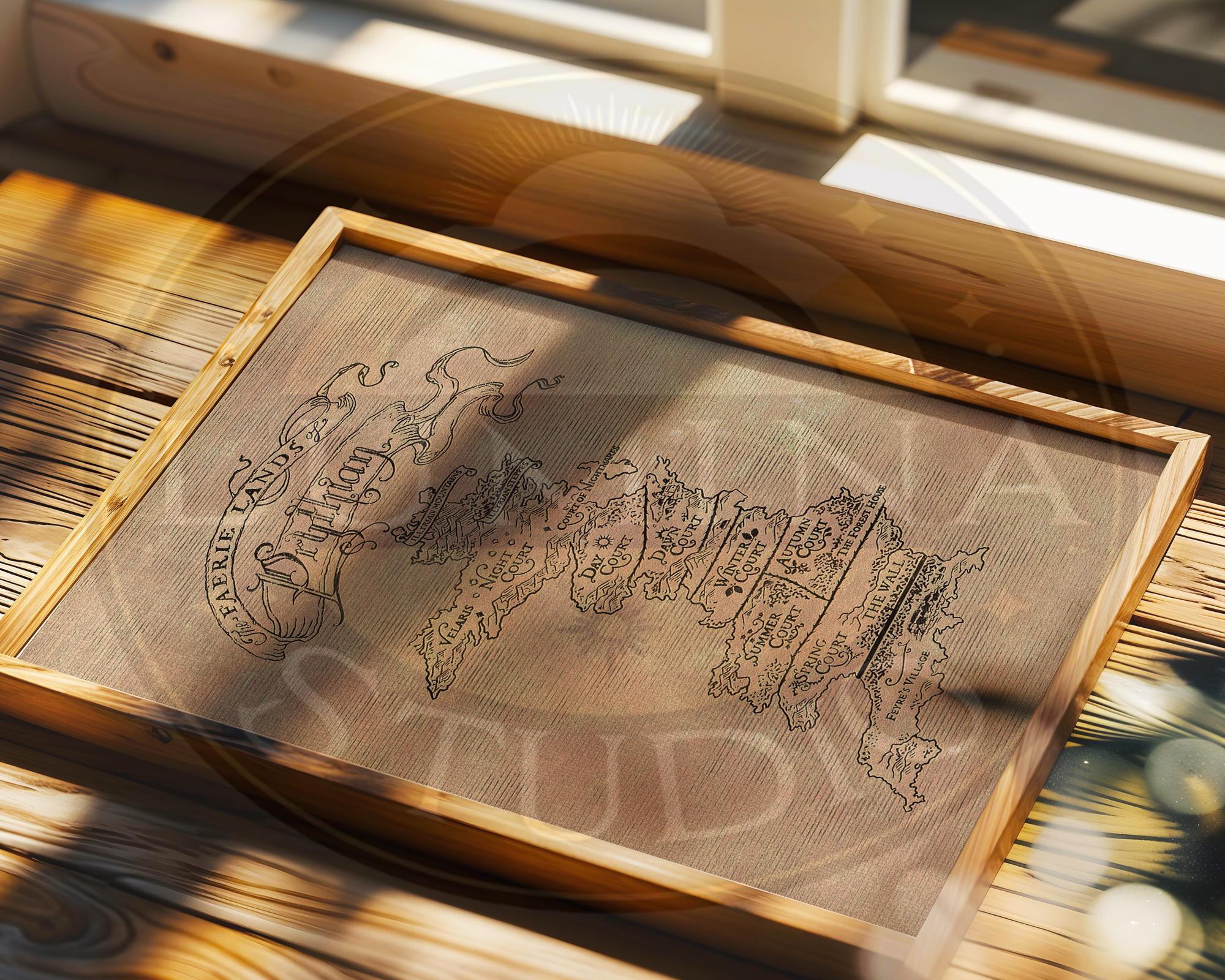 Prythian Map Art Print – Velaris Night Court, Sarah J Maas Fantasy ...