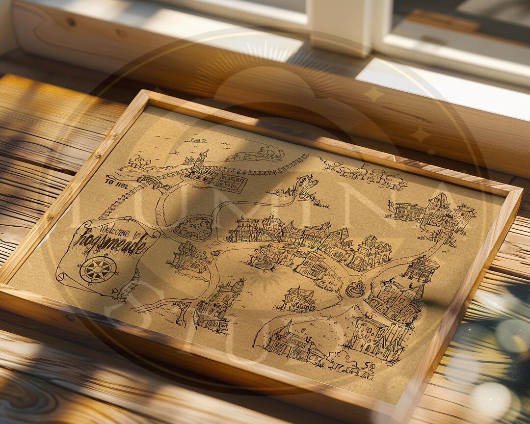 Hogsmeade Village Map Print, Wizarding World Art (digital Download) - Etsy