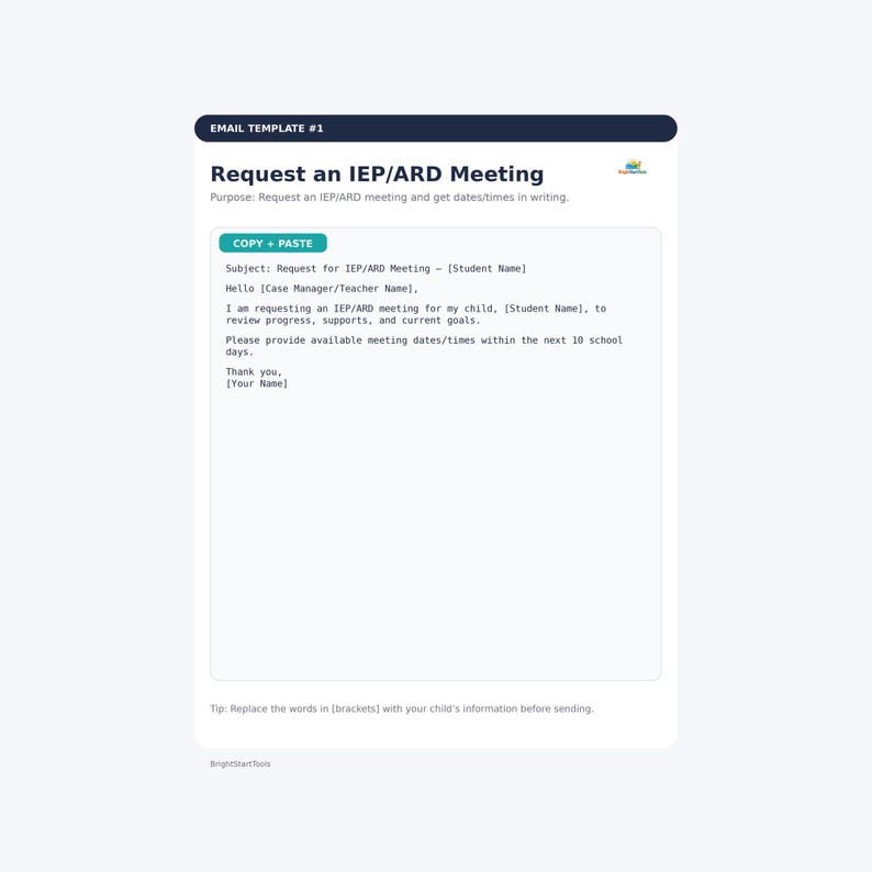 IEP Email Templates Pack | Printable IEP Parent Communication Toolkit ...