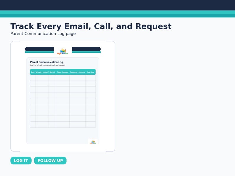 IEP Parent Communication Log | Paper Trail Tracker (printable PDF) - Etsy