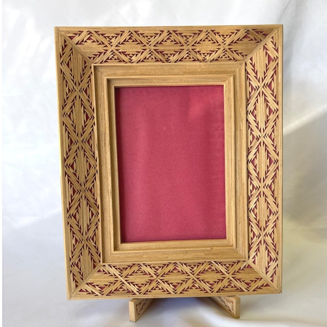 Vintage Tramp Art Match Stick Picture Frame With Easel Stand 9x11 - Etsy