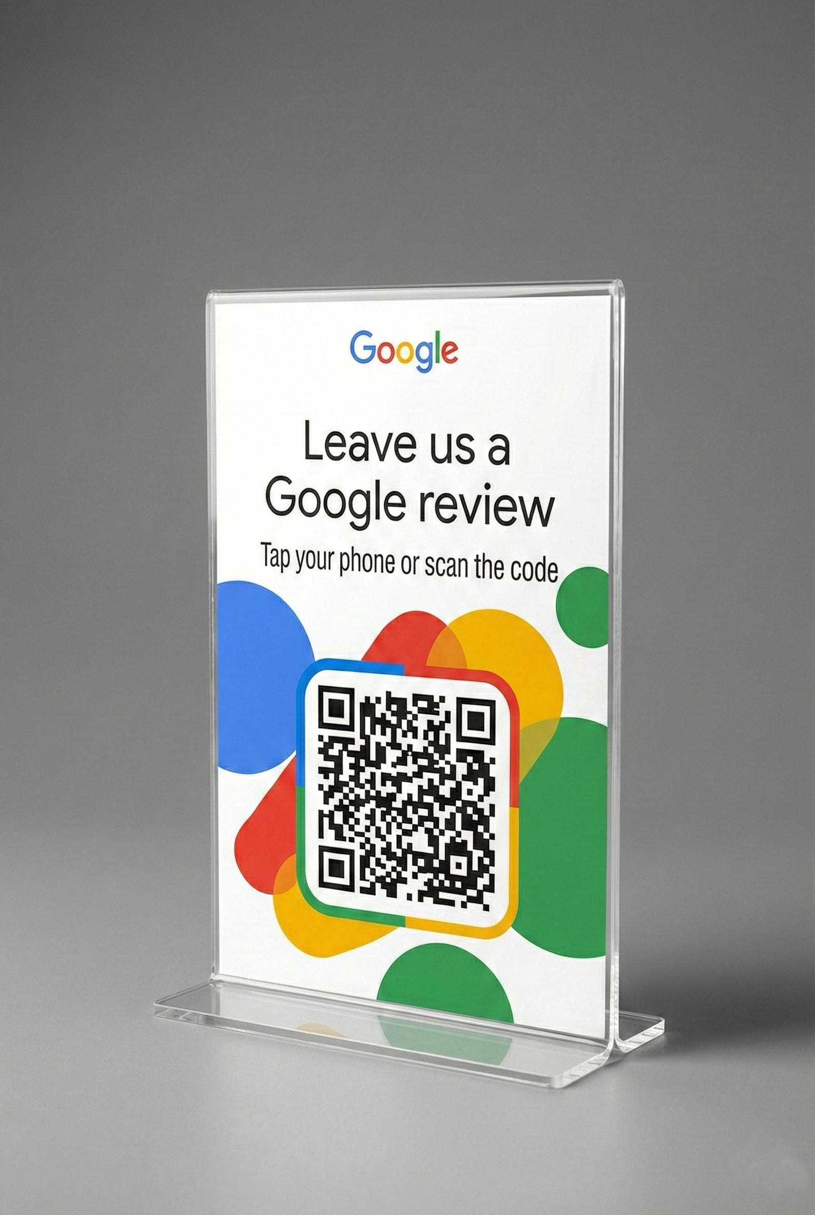 NFC Google Review Tap Card | QR Code Acrylic Counter Sign - Etsy