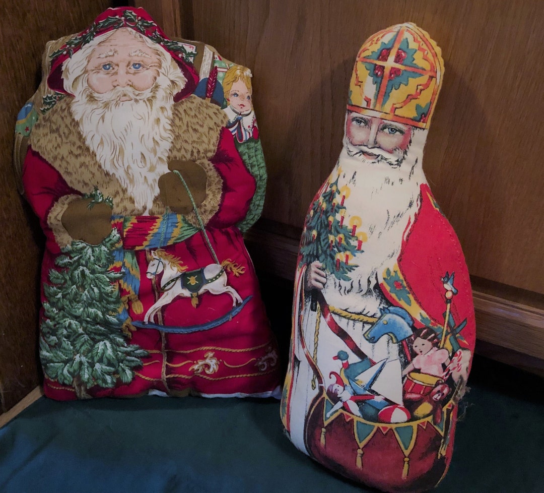 2 Vintage Cloth Santas Including Sinterklauss Santa by Toy - Etsy