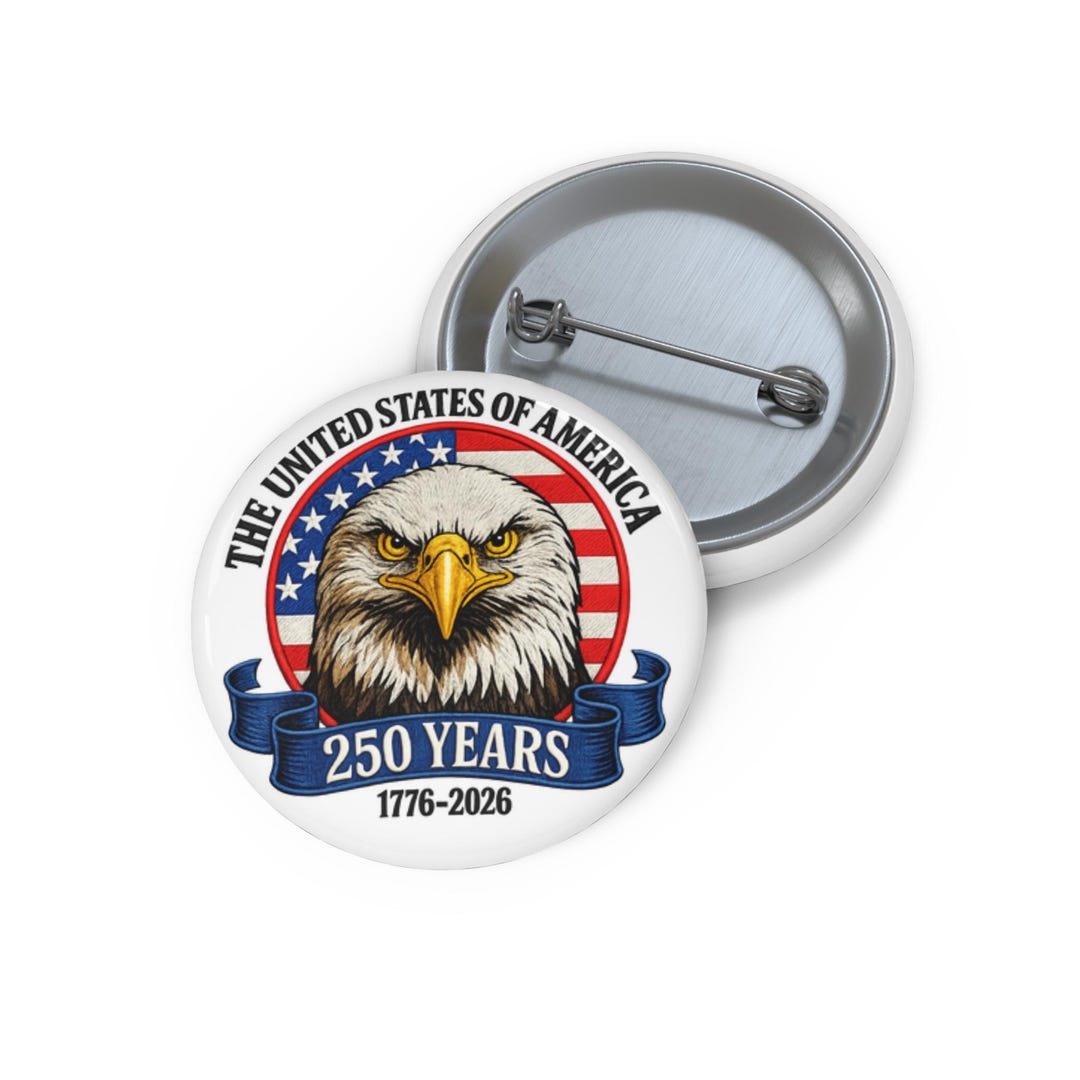 USA 250 Years Anniversary Pin Buttons | Commemorative 1776-2026, USA ...