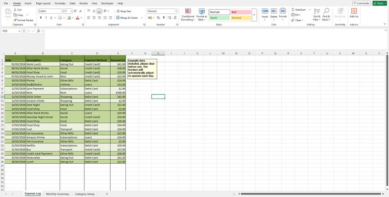 Monthly Expense Tracker Spreadsheet | Simple Budget & Spending Tracker ...
