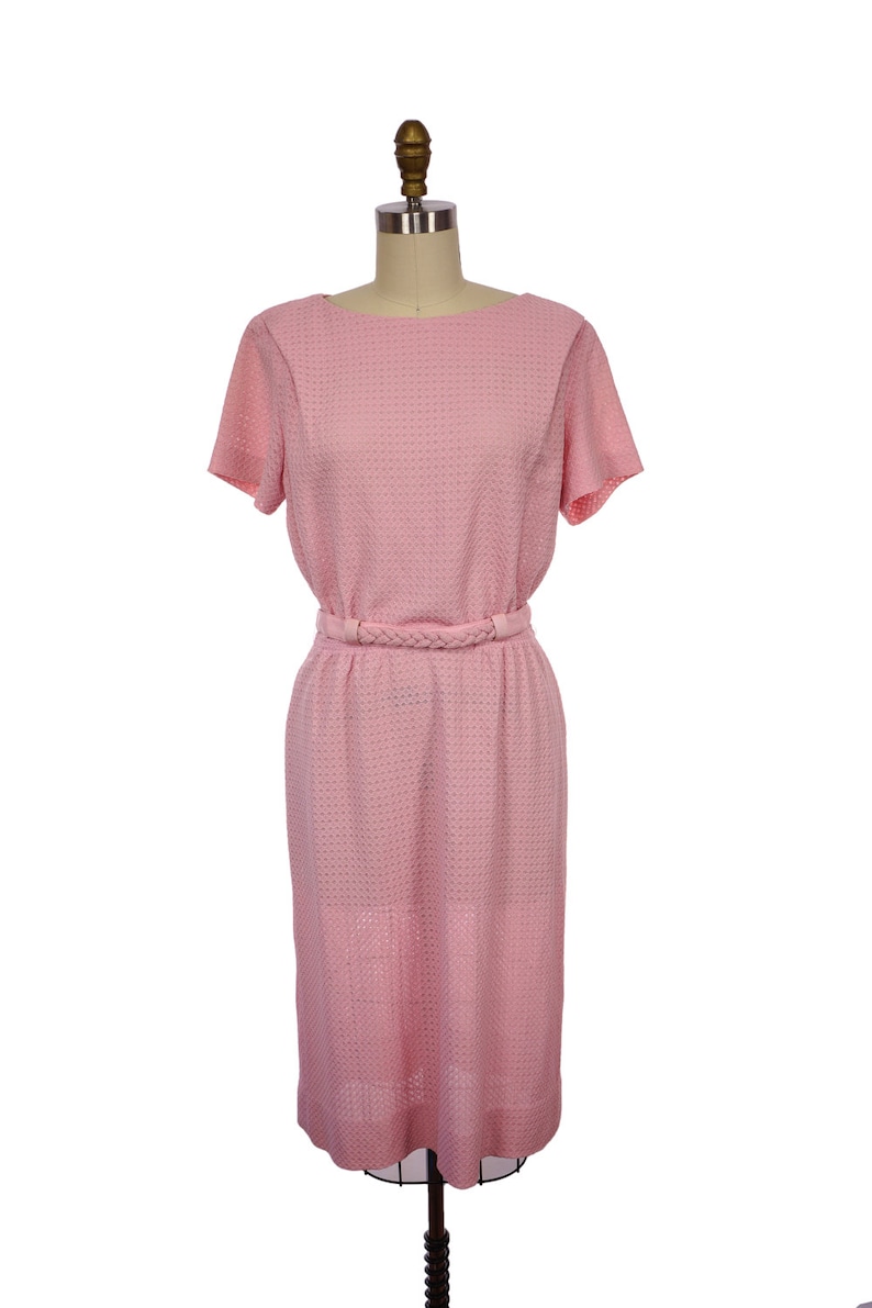 Vintage 1960s Dress / Vintage 60s Pink Shift Dress / 60s Rope - Etsy