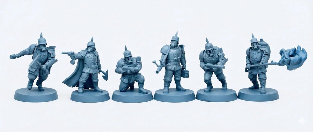 Prussian Storm Troops | Trench Warfare | Unpainted Grimdark Crusade ...
