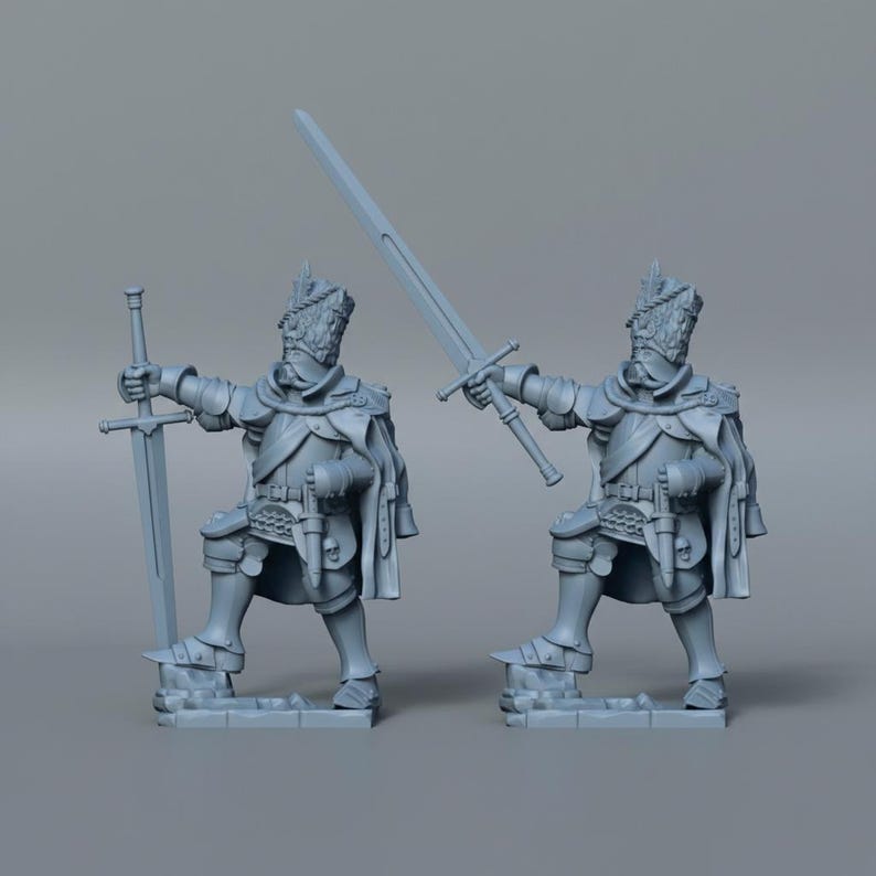 Prussian Trench Hauptman | Unpainted Grimdark Crusade Minis | 2 Models ...