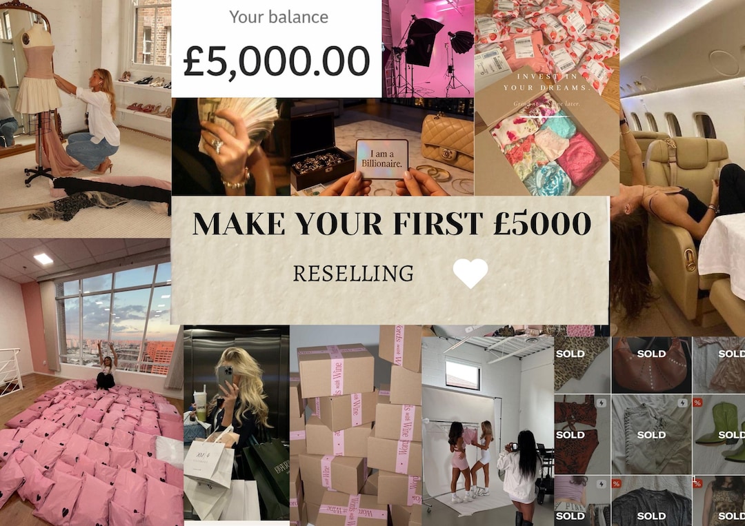 5K IN 7 DAYS – RESELLING. Vinted and Depop Uk Reselling Guide. - Etsy