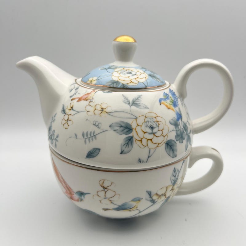 Porcelain Tea Set for One - Etsy