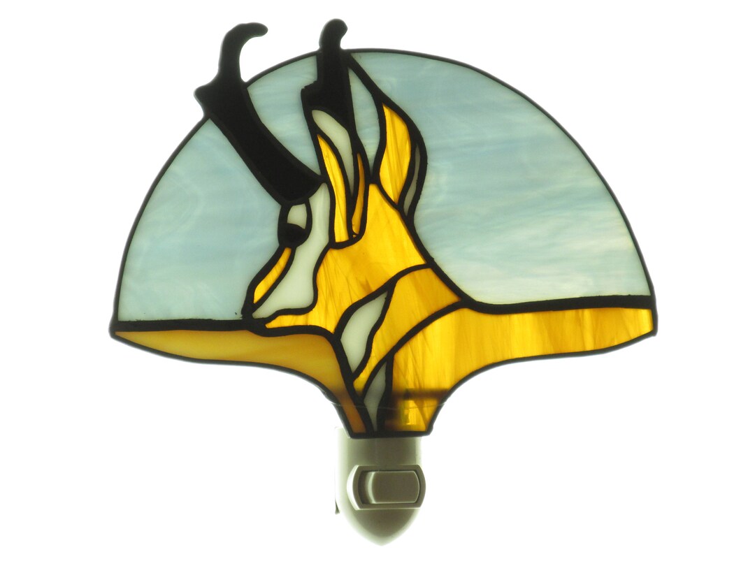 Stained Glass Antelope Night Light - Etsy