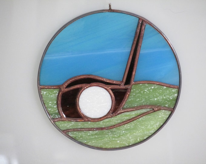 Stained Glass Golf Club Suncatcher - Etsy