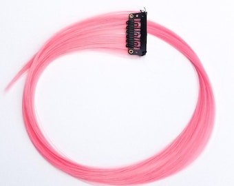 Hot Pink Clip in Hair Extensions 18 With Blonde Ombre / Balayage Blonde ...