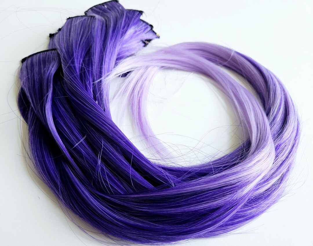 Purple Ombre Hair Extension Clip in 1 PC - Etsy