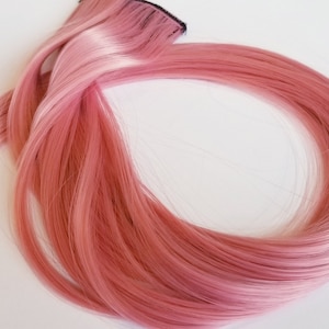 Pastel Dusty Rose Pink Hair Extension Clip In - Etsy