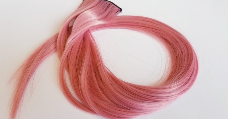 Pastel Dusty Rose Pink Hair Extension Clip In - Etsy