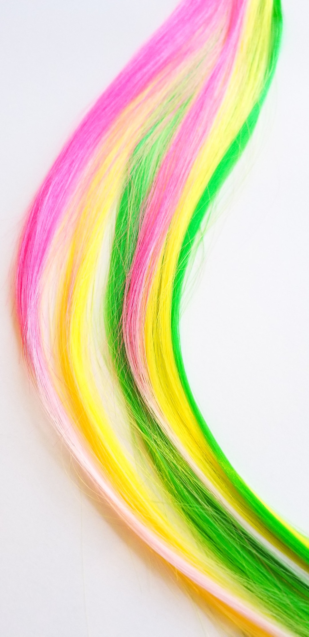 Brights Collection - 3 Piece Neon Hair Extension Clips - Neon Pink to ...
