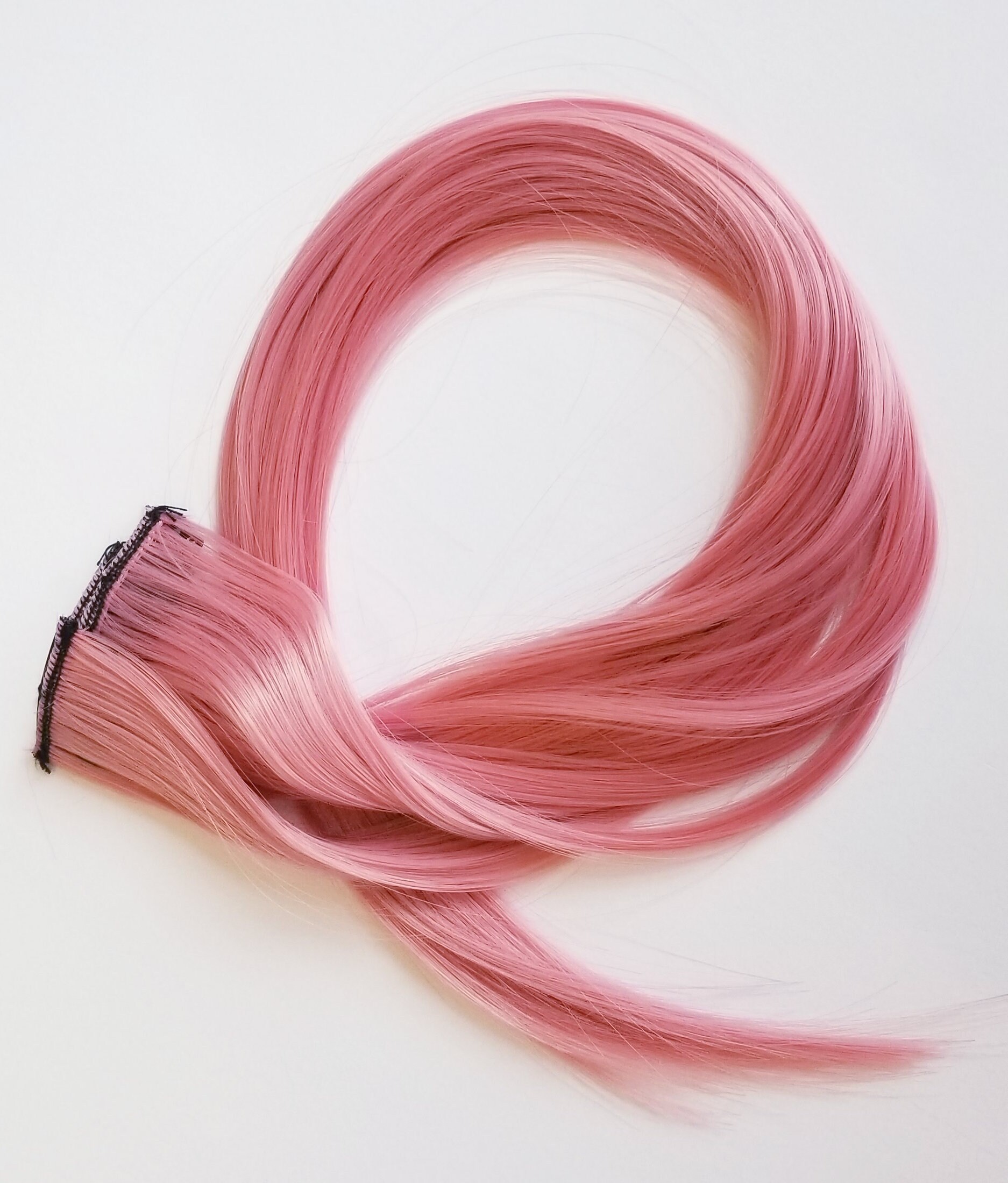 Pastel Dusty Rose Pink Hair Extension Clip In - Etsy
