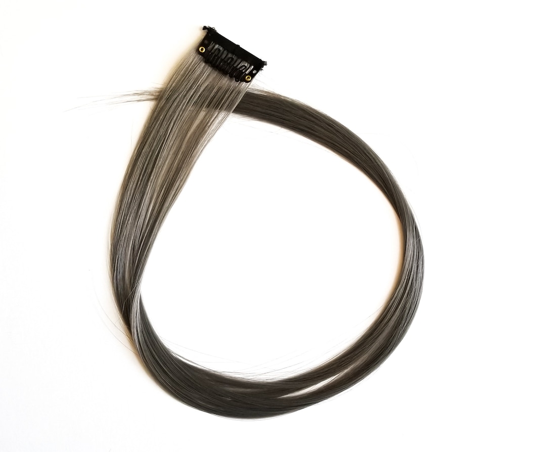 Gray Hair Extension Clip In - Etsy