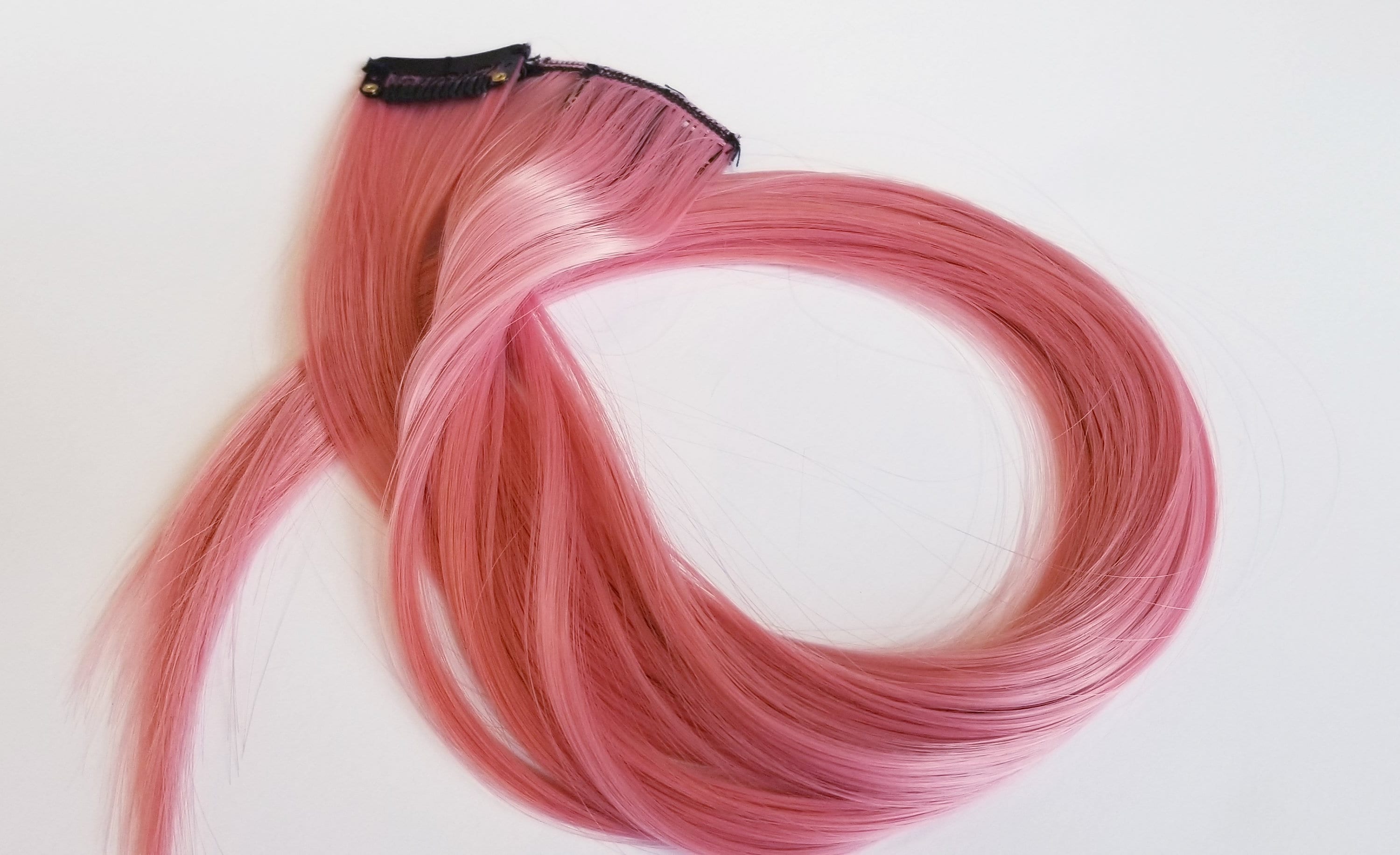 Pastel Dusty Rose Pink Hair Extension Clip In - Etsy