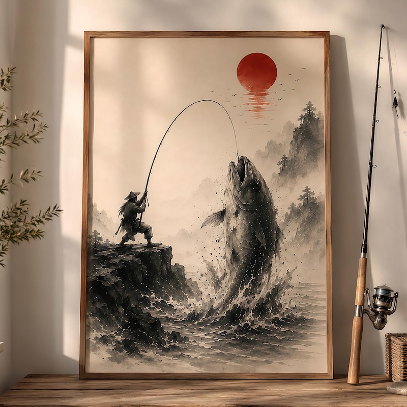 Minimalist Sumi E Poster - Etsy