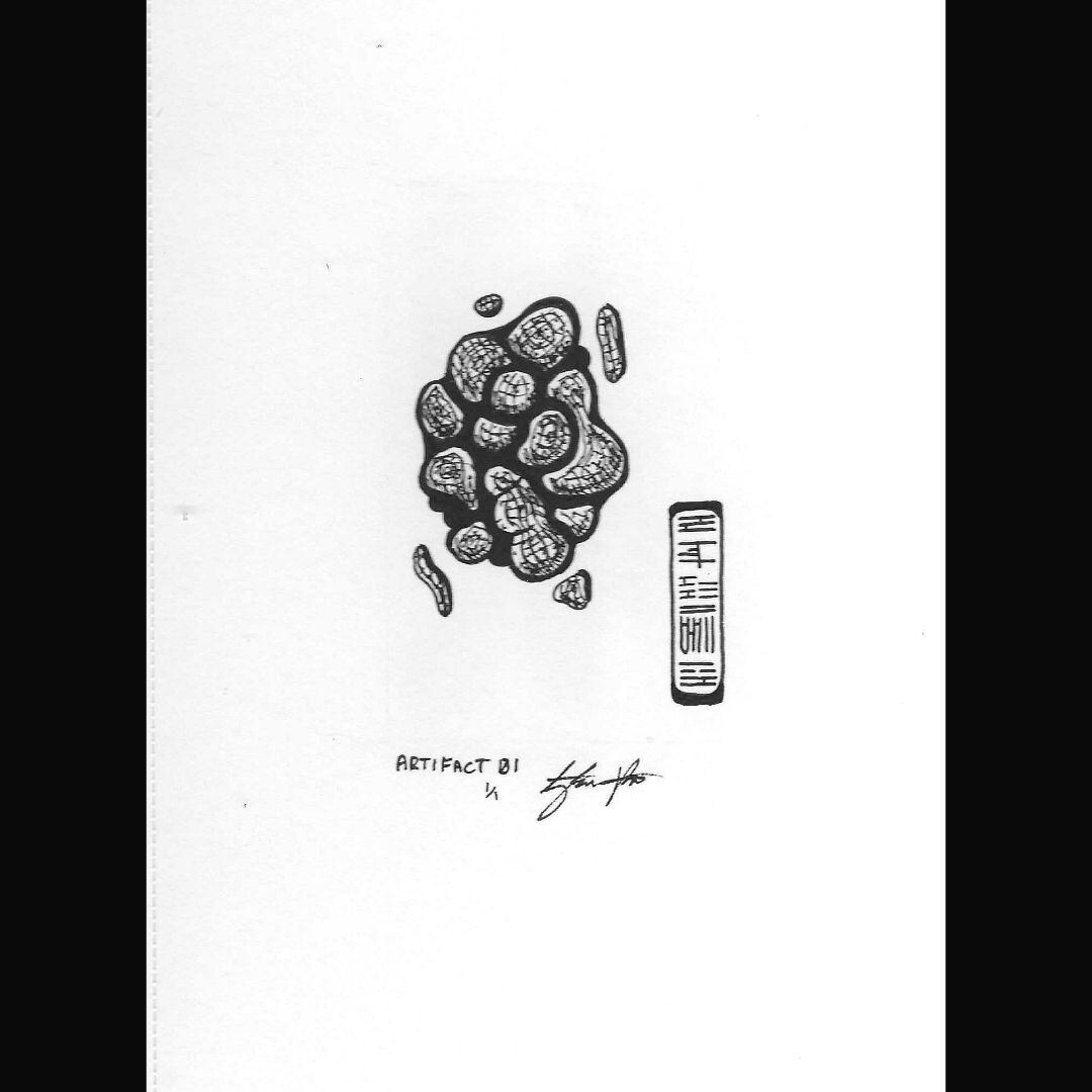 Artifact 01: Original Handmade Abstract Pen and Ink Drawing - Etsy
