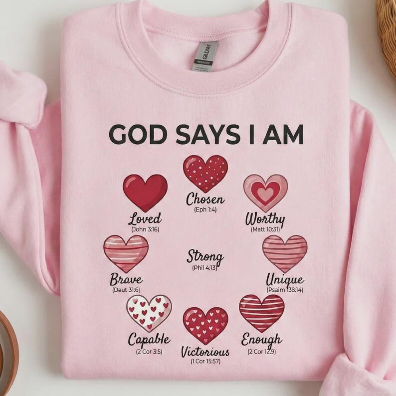 God Says I Am Affirmation Print, Christian Nursery Decor, Scripture ...