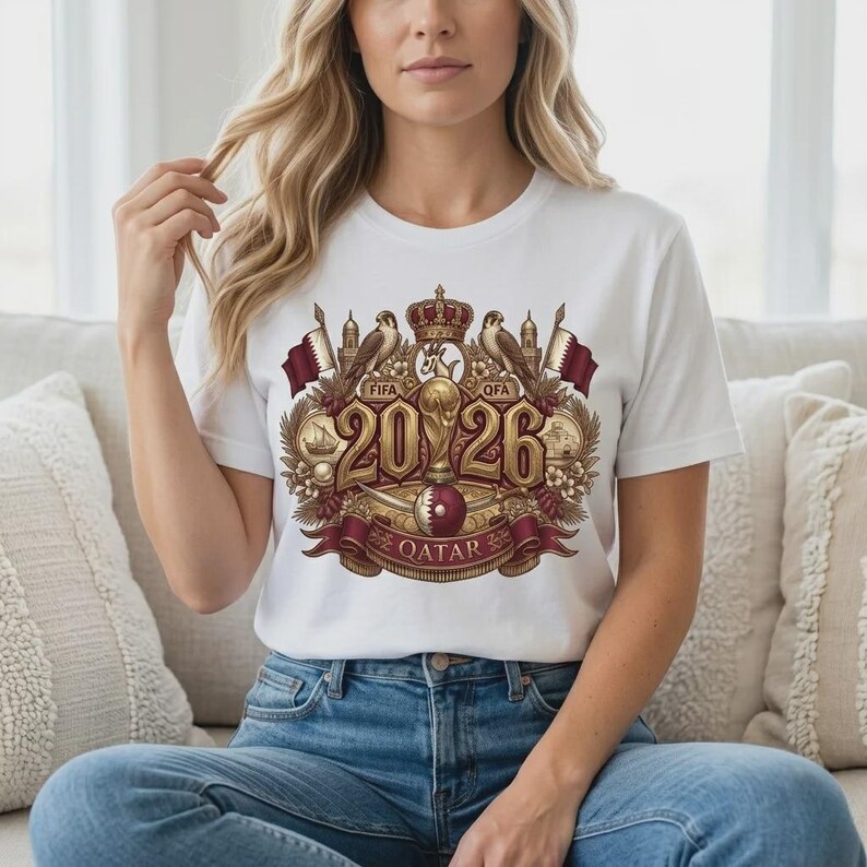 Qatar 2026 FIFA World Cup T-shirt Design | Falcon Crest Arabian ...