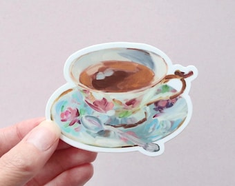 Teacup Sticker - Etsy