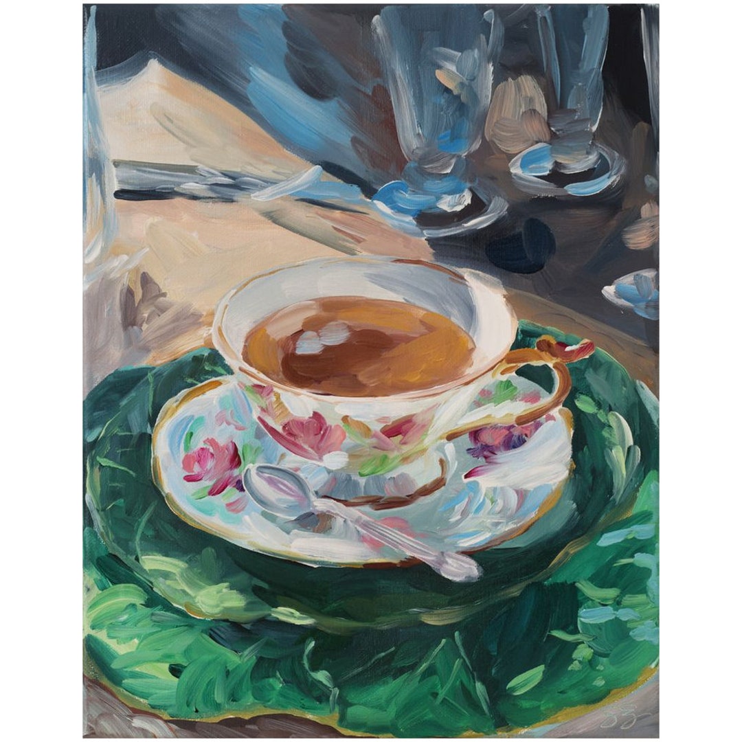 Afternoon Tea, A Fine Art Print on Canvas - Etsy