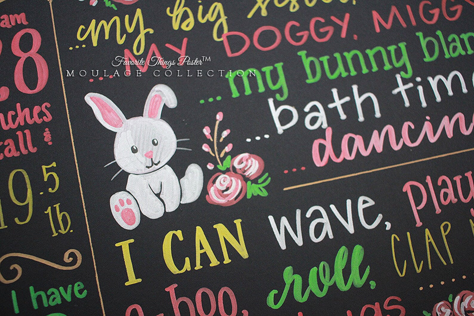 First Birthday Chalkboard Style Custom Ink Drawing the - Etsy