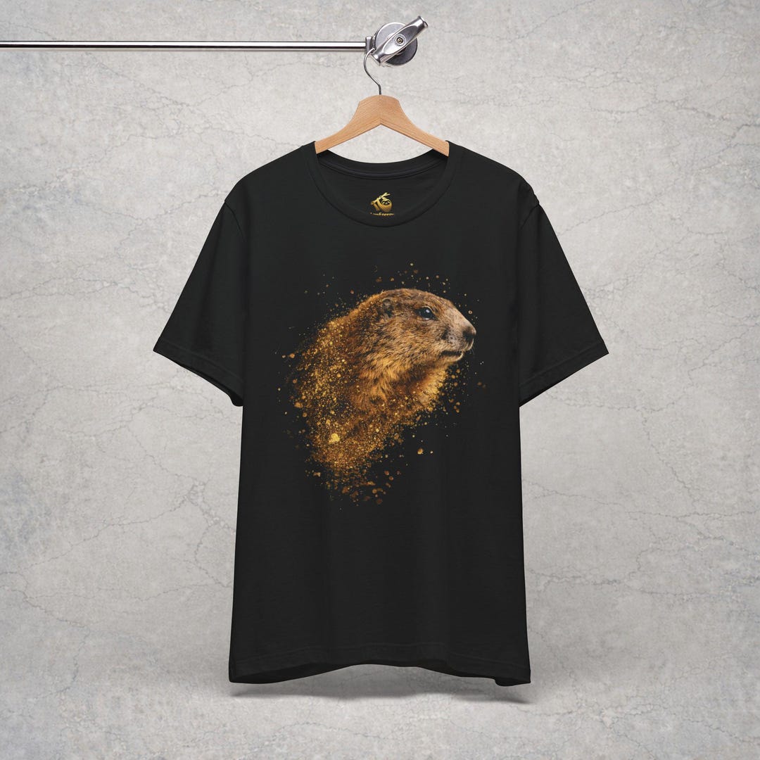 Gold Groundhog Shirt, Groundhog Day Tee, Golden Marmot Animal Lover ...